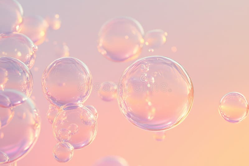 A Background Featuring a Variety of Translucent Bubbles in Different ...