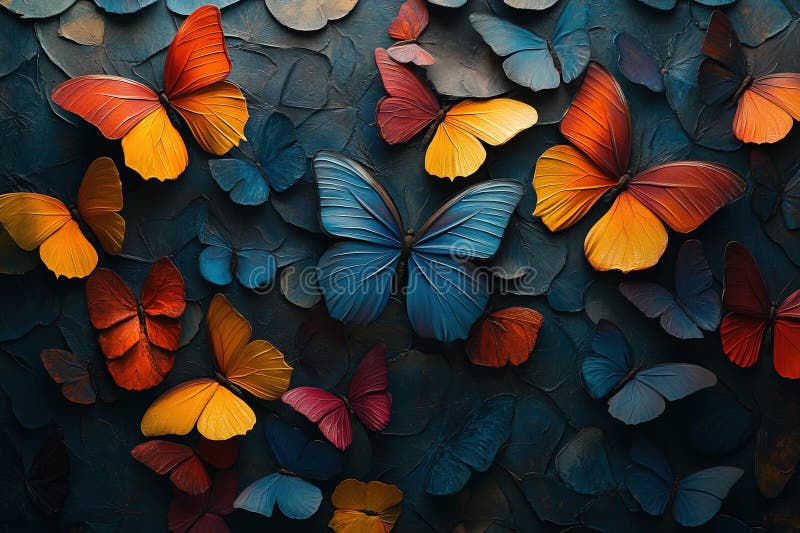 A Background Filled with Colorful Butterflies, Vibrant and Artistic ...