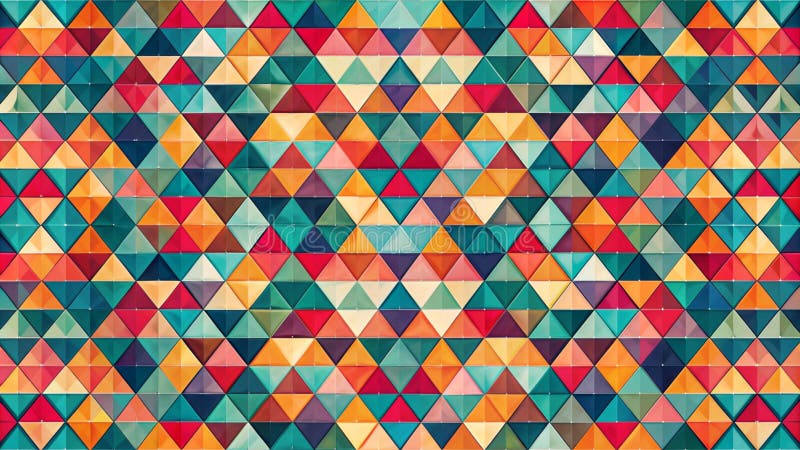 Background Filled with Repeating Geometric Shapes in a Harmonious Color ...