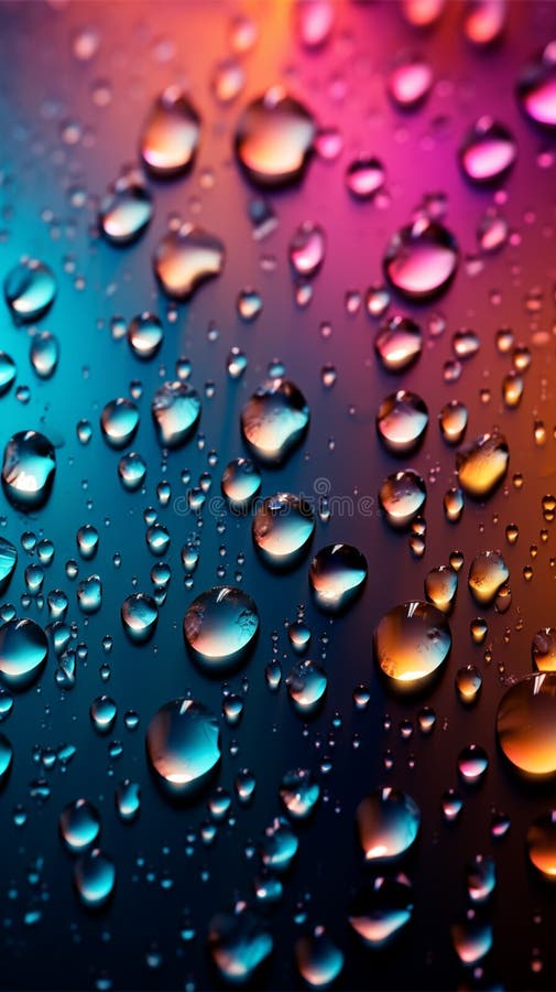 A Background Filled with Small Raindrops Over a Gradient of Colors ...