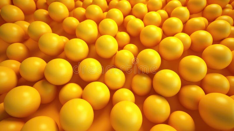 Background of Yellow Colour Balls Stock Illustration - Illustration of ...