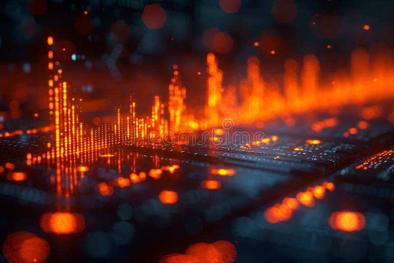 Background Financial Abstract Chart, Double Exposure, Technology ...
