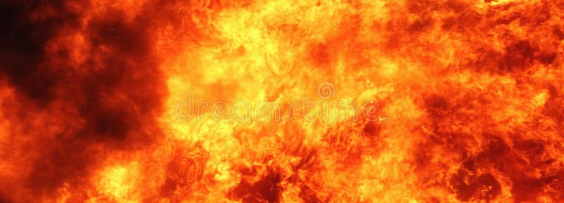 Background of Fire As a Symbol of Hell and Eternal Torment. Horizontal ...