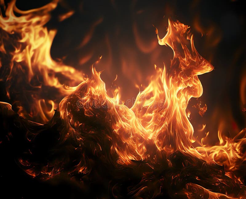 A Background of Fire. Created with Generative AI Stock Photo - Image of ...