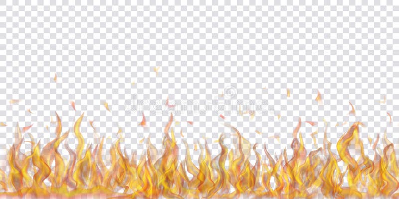 Fire Flames Vector Icons in Cartoon Style on a White Background. Flames ...