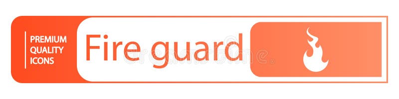 Guard Fire Logo with Shield Symbol Stock Vector - Illustration of line ...