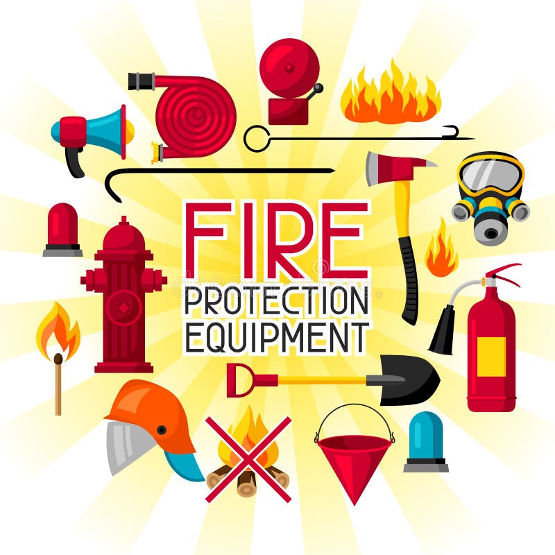 Fire protection collection stock vector. Illustration of artwork - 12414276