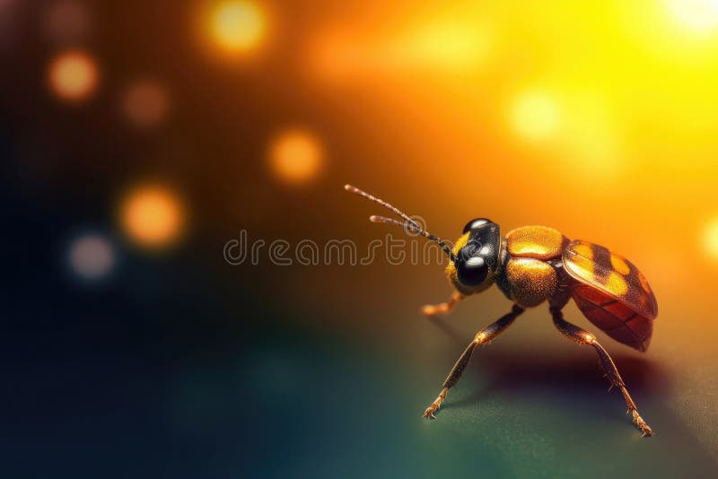 Background with Firefly with Free Space for Text Stock Illustration ...