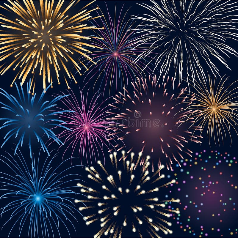 Vector fireworks stock vector. Illustration of seasonal - 6900049