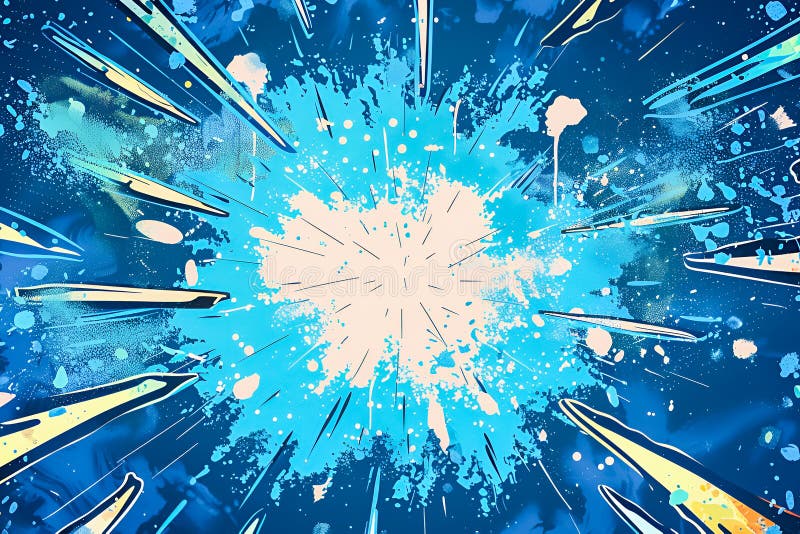 Background with Fireworks Explosion, Comic Book Style Stock Image - Image of colorful, wallpaper ...