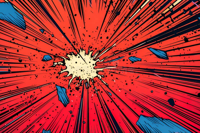 Background with Fireworks Explosion, Comic Book Style Stock Image - Image of party, colorful ...