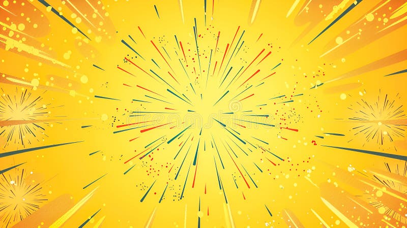 Background with Fireworks Explosion, Comic Book Style Stock Image ...