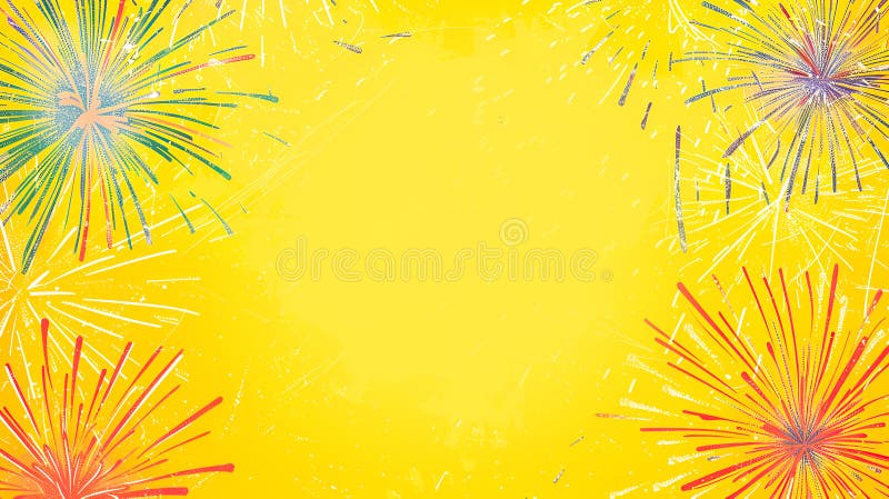 Background with Fireworks Explosion, Comic Book Style Stock Image ...