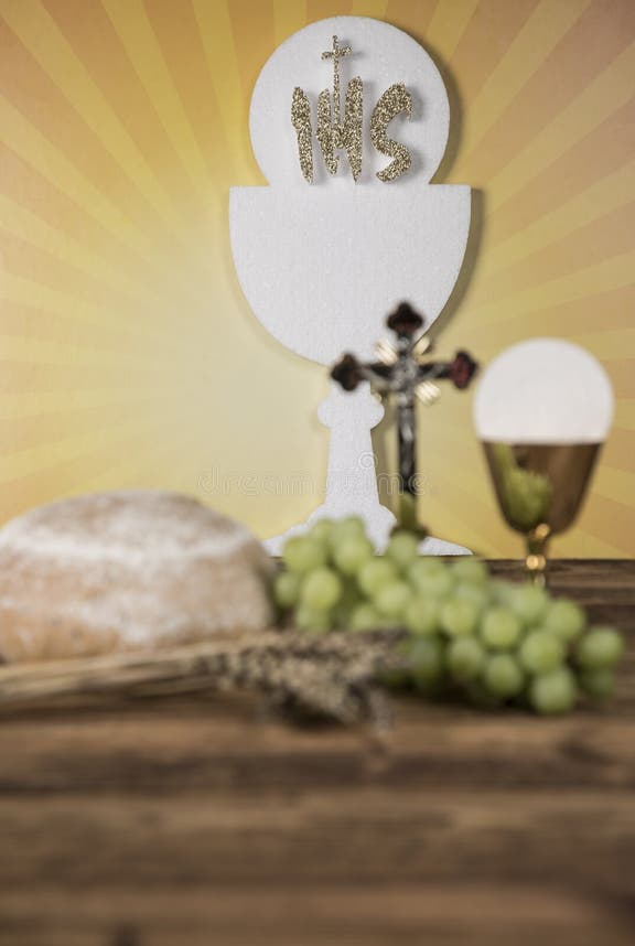 The Background of the First Holy Communion Stock Image - Image of ...