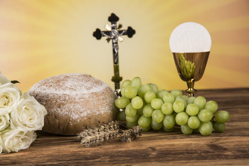The Background of the First Holy Communion Stock Image - Image of faith ...