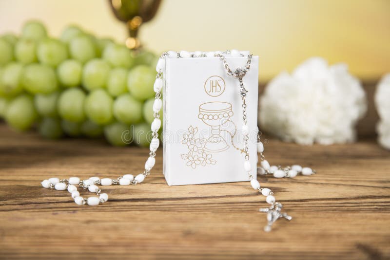 The Background Of The First Holy Communion Stock Photo - Image of ...