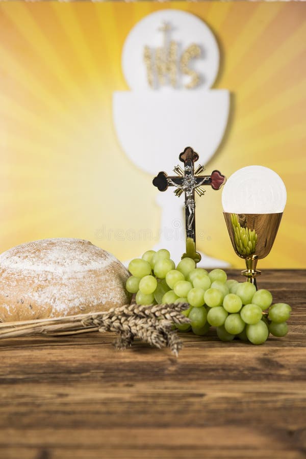 The Background of the First Holy Communion Stock Photo - Image of ...
