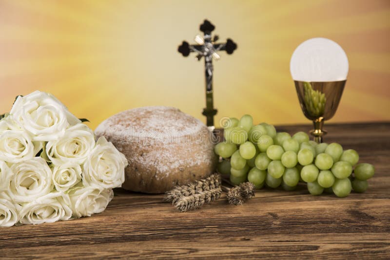 The Background Of The First Holy Communion Stock Photo - Image of ...