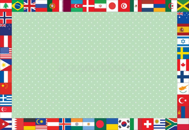 Background with Flags Frame Stock Vector - Illustration of flag, icon ...