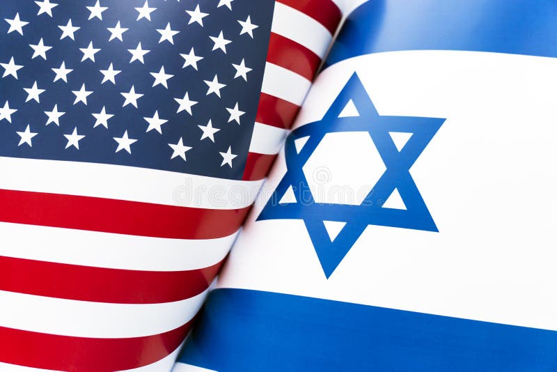 Background of the Flags of Israel and USA. the Concept of Interaction ...