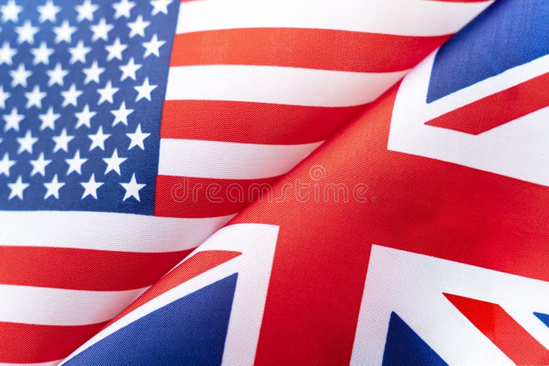 Background of the Flags of the USA and Great Britain. the Concept of ...