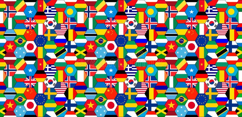 Flags of the world stock illustration. Illustration of flags - 206051695