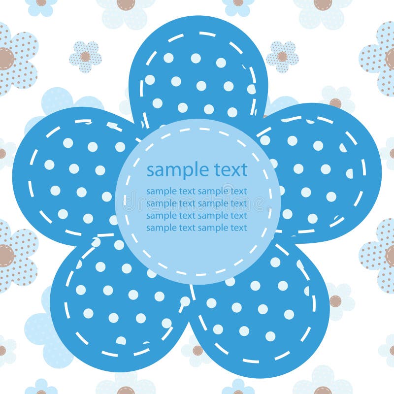 Background with a Flower for a Baby Stock Illustration - Illustration ...