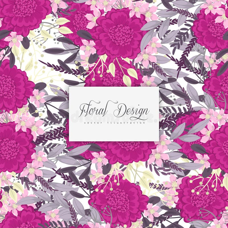 Background Flower - Hot Pink Flowers Seamless Pattern Stock ...