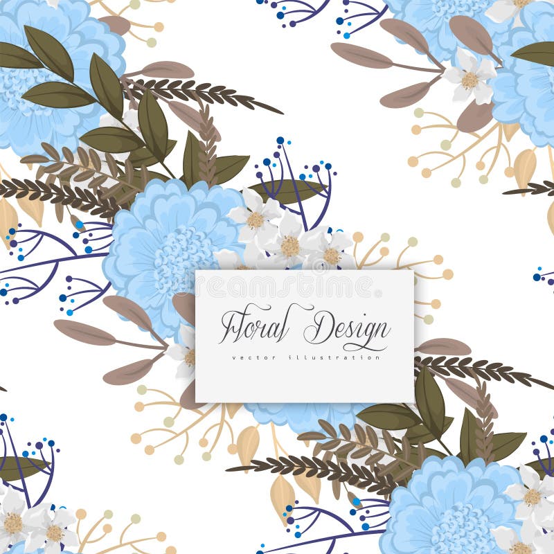 Background Flower - Light Blue Flowers Seamless Pattern Stock ...