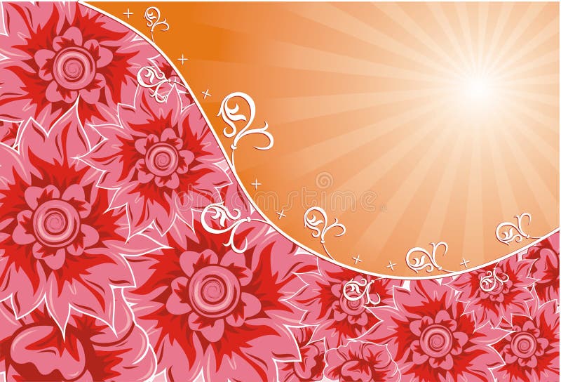 Background flower, vector stock vector. Illustration of spiral - 875291