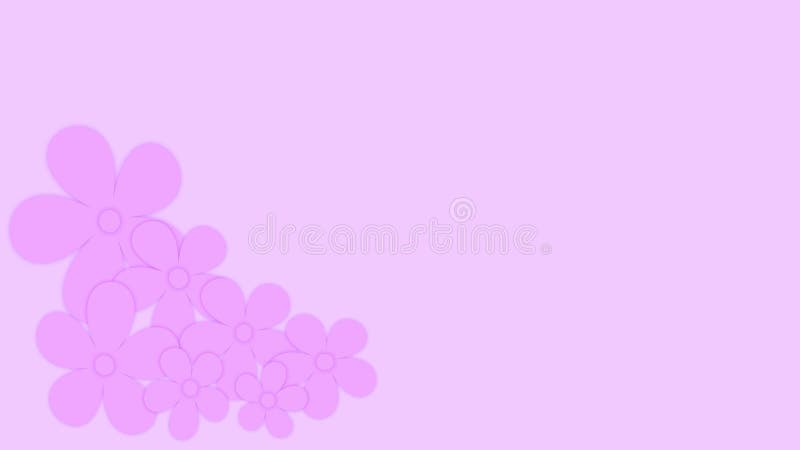 Minimalism. Lilac Background for Web Design or Presentation. Flowers in ...