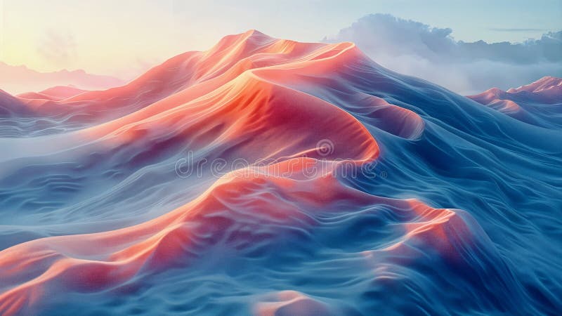 A Background with a Flowing Repeating Design, Serene Landscapes and ...