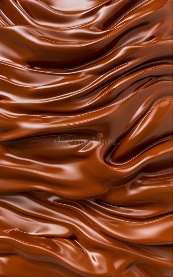 Background from Flowing Shiny Chocolate Waves for Your Design Stock ...