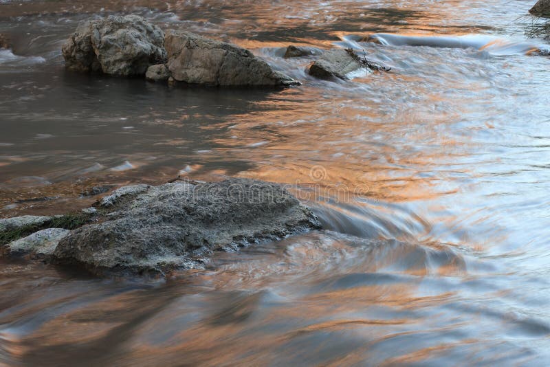 Background of Flowing Water and Stone Stock Image - Image of bright ...