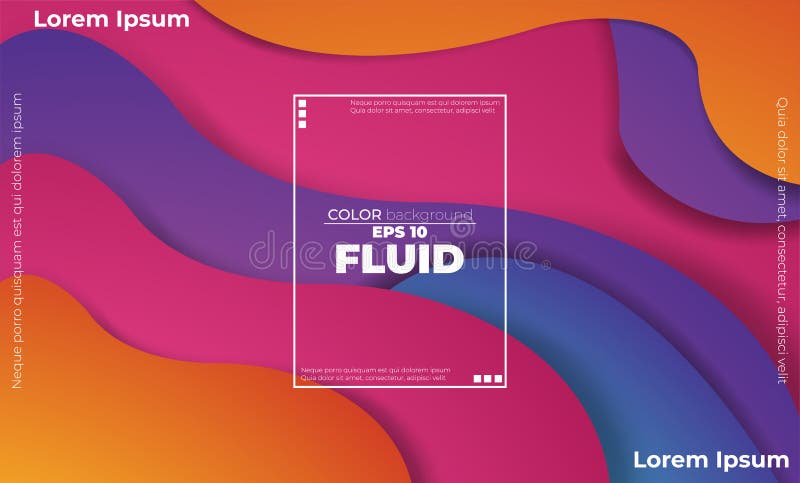 Background Colorful Fluid Gradients Style Design Template Stock Vector ...
