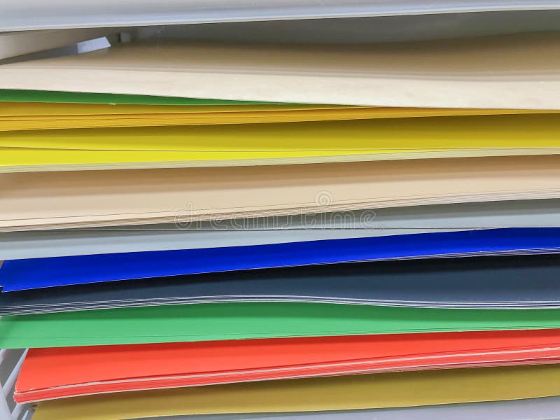Background from Folded Multi-colored Sheets of Paper, Cardboard Stock ...