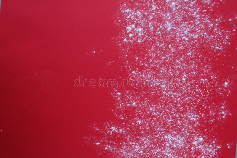 Background Food Flour or Powdered Sugar Scattered on a Red Background ...