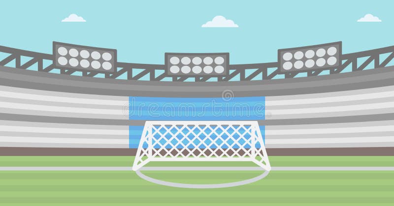 Background of Football Stadium. Stock Vector - Illustration of league ...