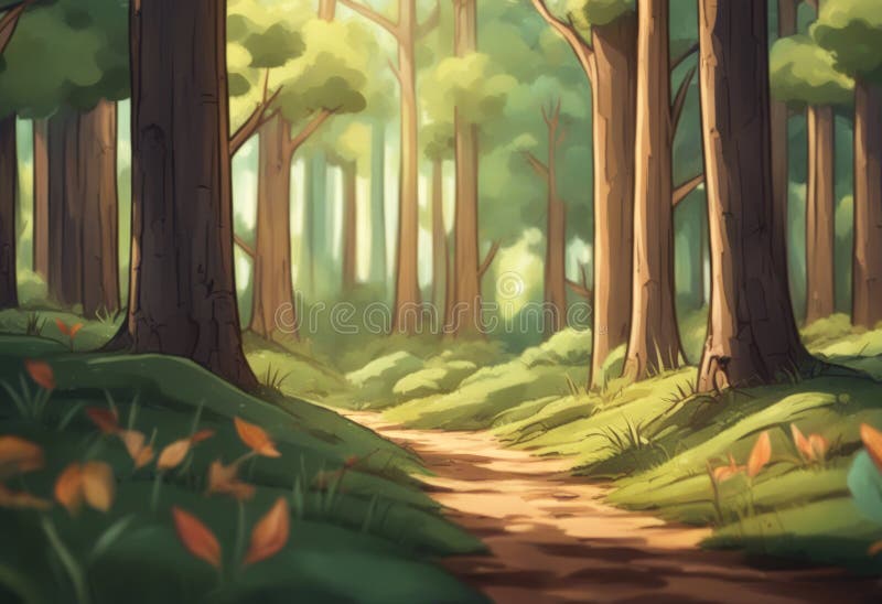 Background Forest School Cartoon Illustration Stock Illustration ...