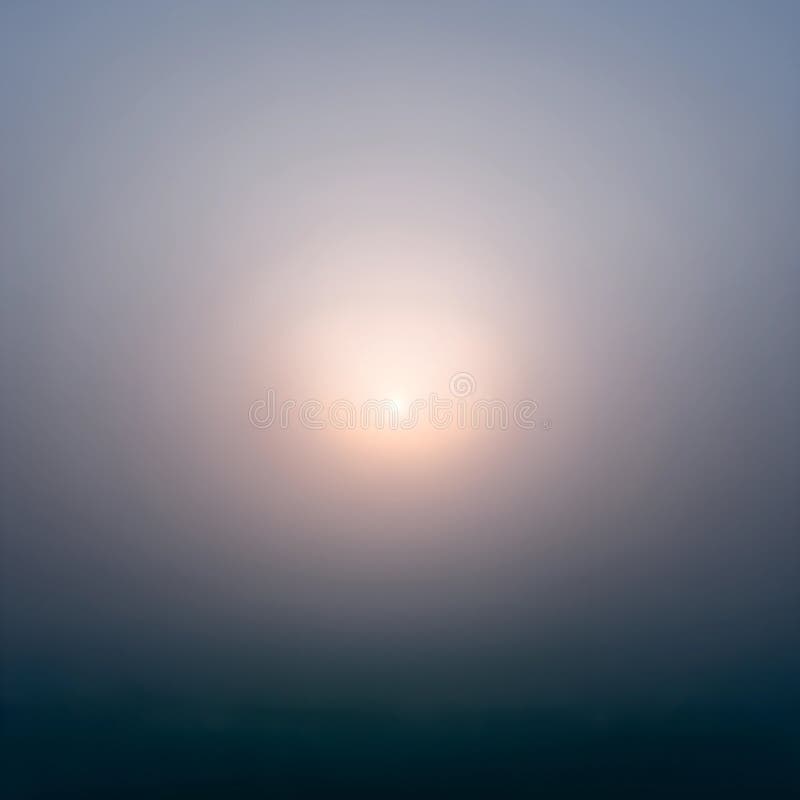 A Background in the Form of a Bright Sunset through Fog or a Light ...