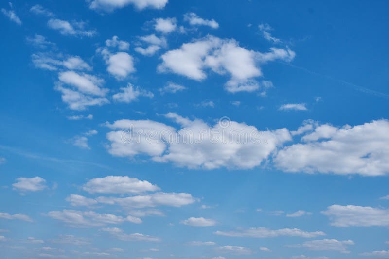 Background in the Form of a Cloudy Sky. Clouds Against a Clear Autumn ...