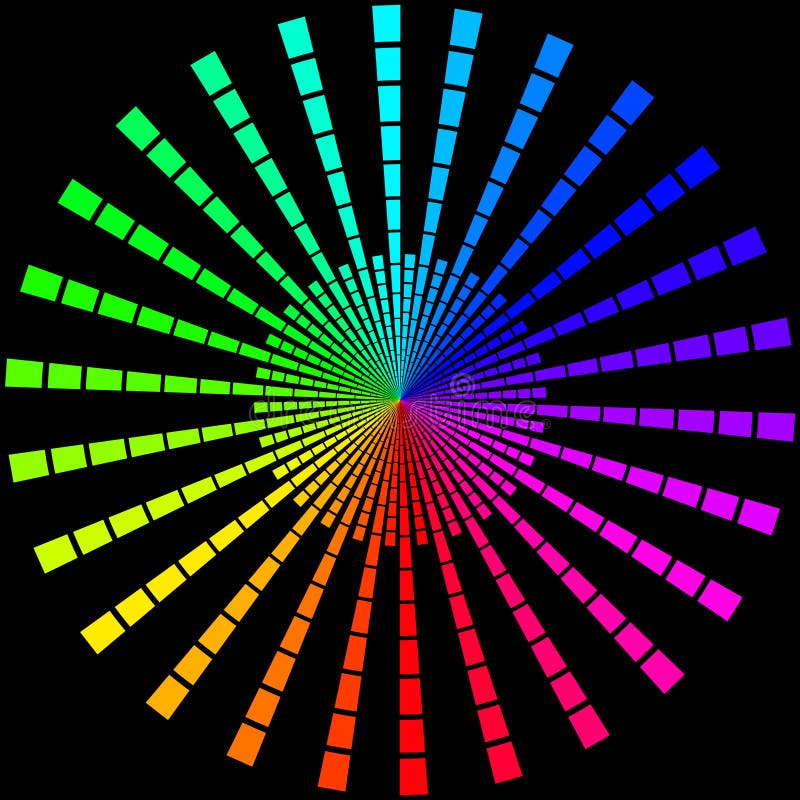 Background in the Form of Colored Rays in the Form of a Circle on a ...