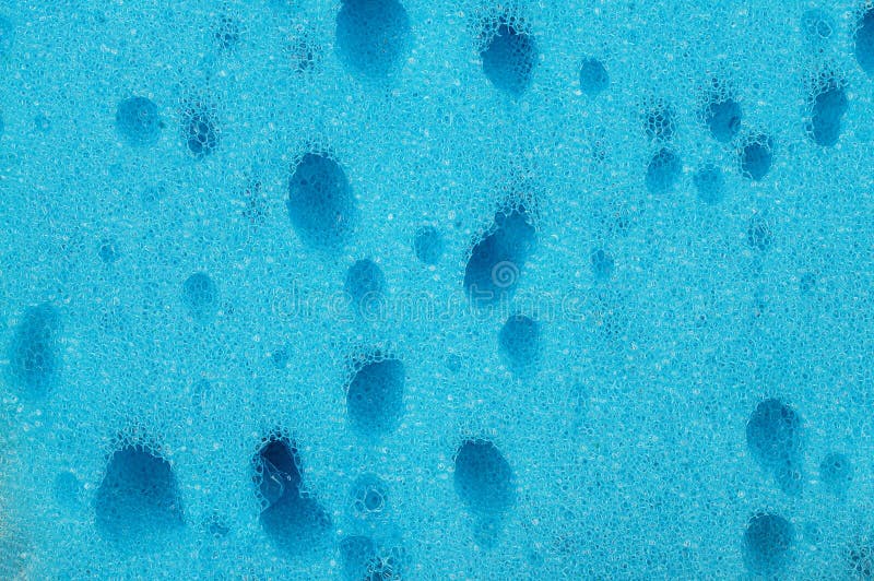 Blue Sponge Texture Using As Background Stock Image - Image of closeup ...
