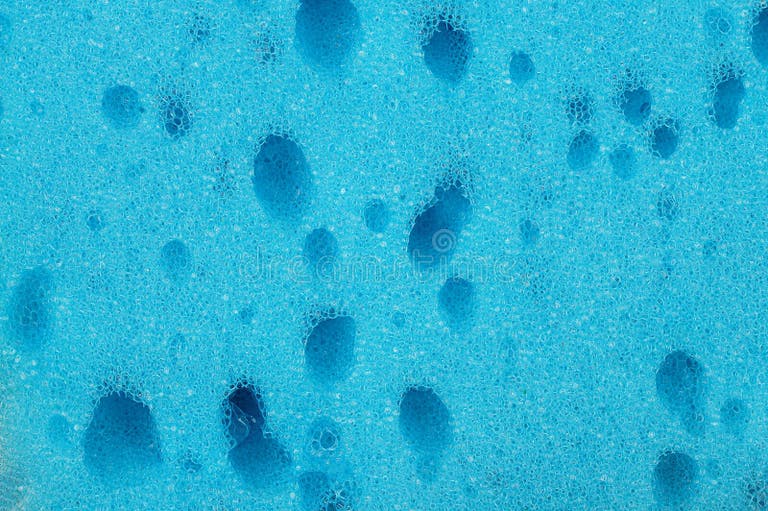 Blue Sponge Texture Using As Background Stock Image - Image of closeup ...