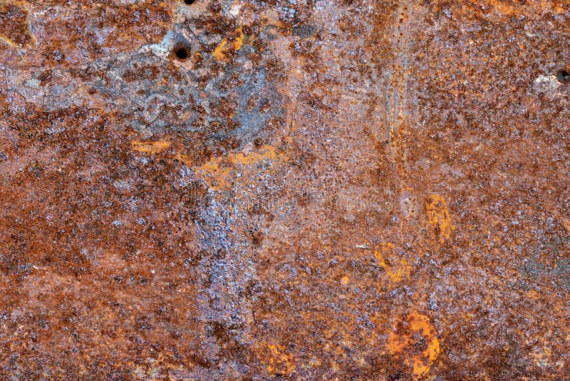 Background in the Form of an Rusty Metal Sheet of Brown Color in ...