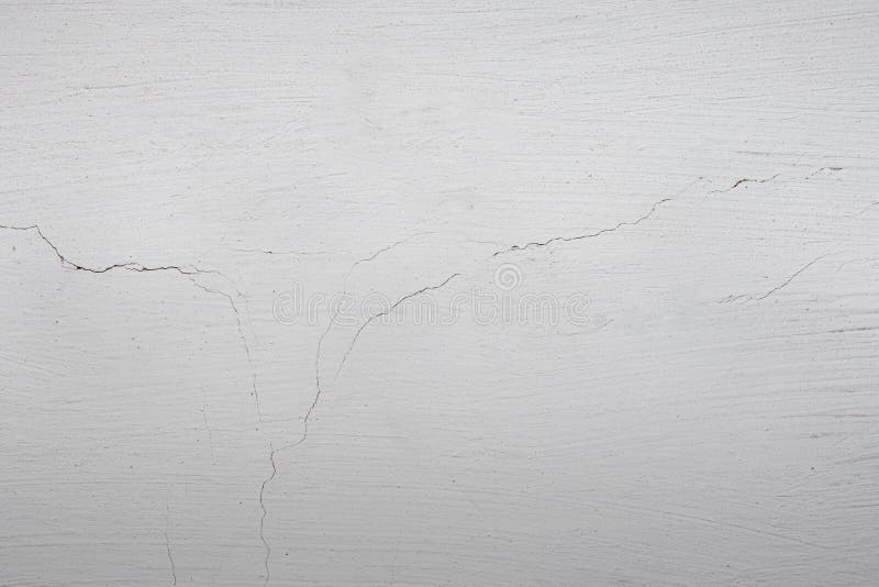 Plastered Wall and Whitewashed with Chalk. Old Cracked Plaster on the ...