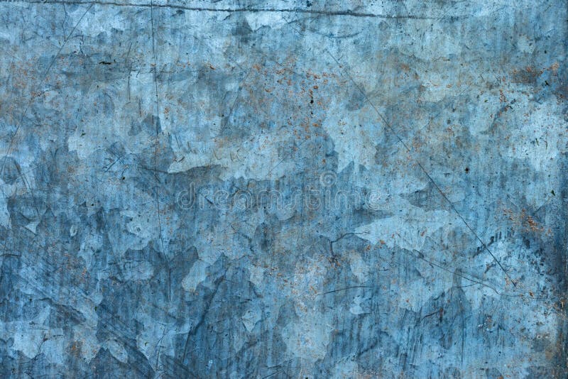 Background in the Form of a Surface of a Thin Metal Dirty Blue Stock ...