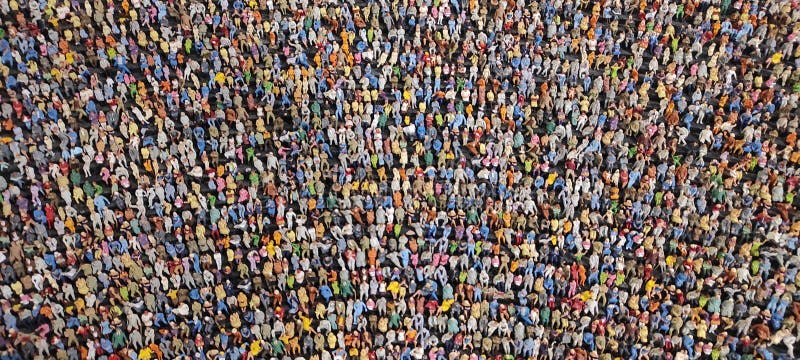 Background in the Form of Thousands of People Sitting in a Stadium ...