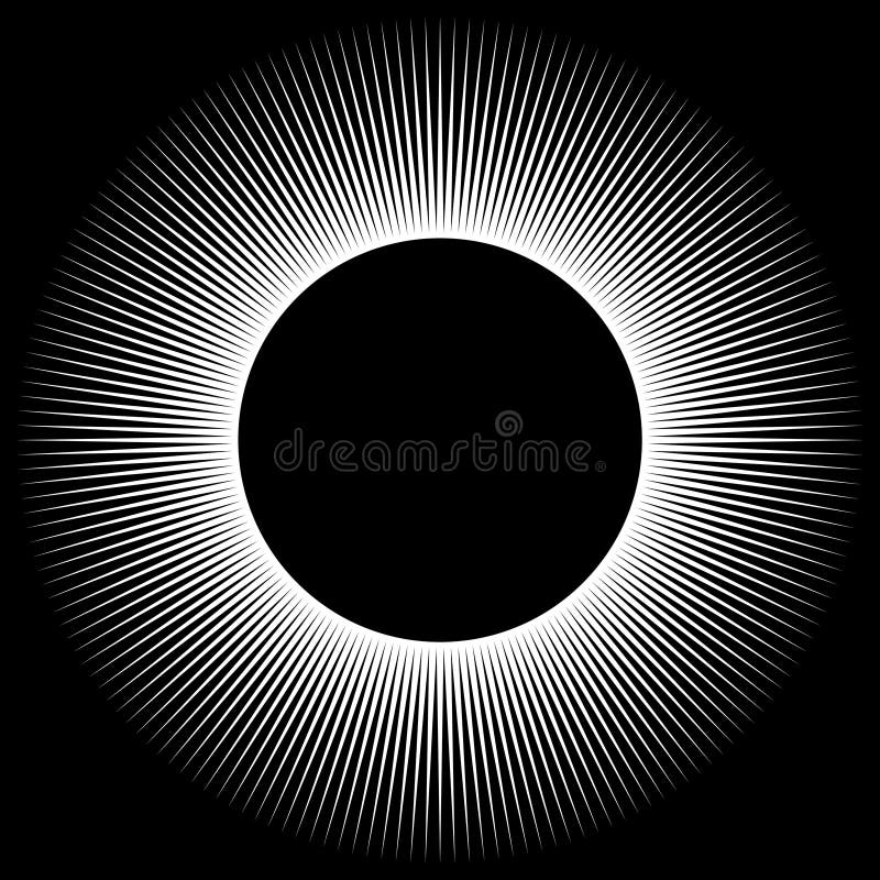 Background in the Form of a White Sphere of Rays Stock Vector ...