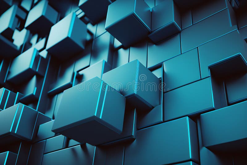 Background Formed from Blue 3d Blocks Future, Abstract, Backgrounds ...